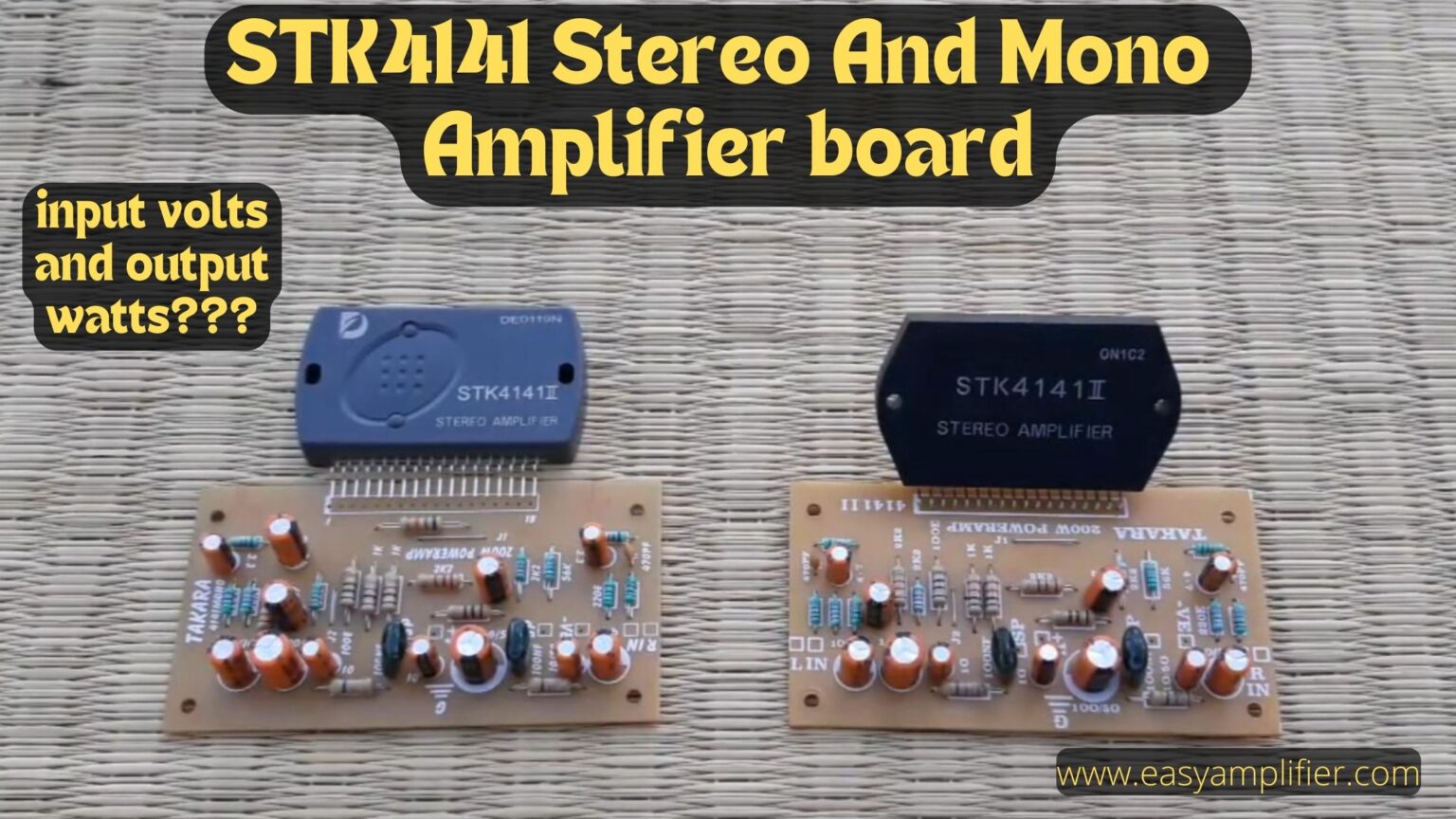 STK4141 Ic Stereo And Mono Amplifier Board Input And Output Connection ...