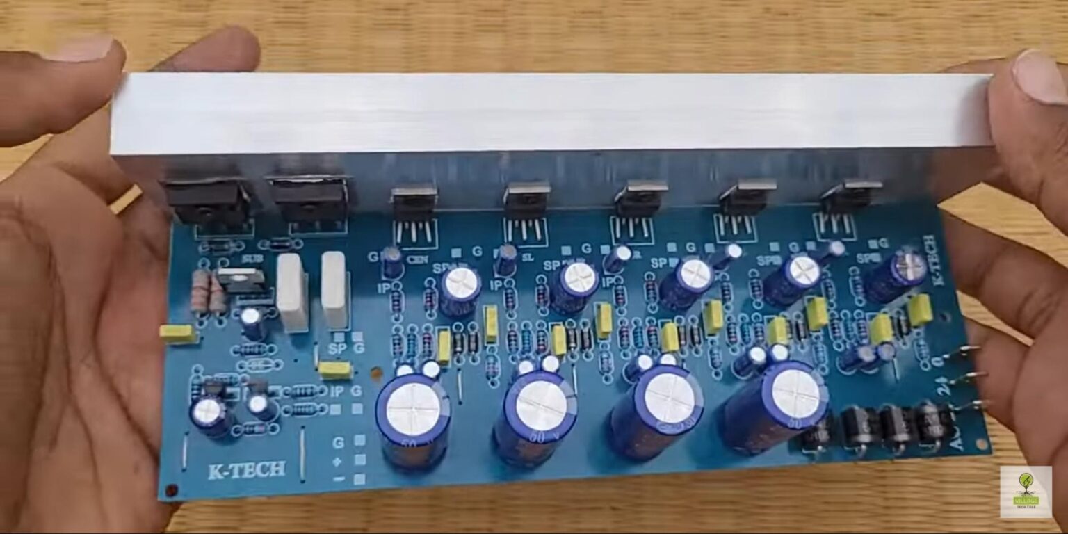TDA2050 amplifier board with two transistors (tip 142+Tip 147) 5.1 ...